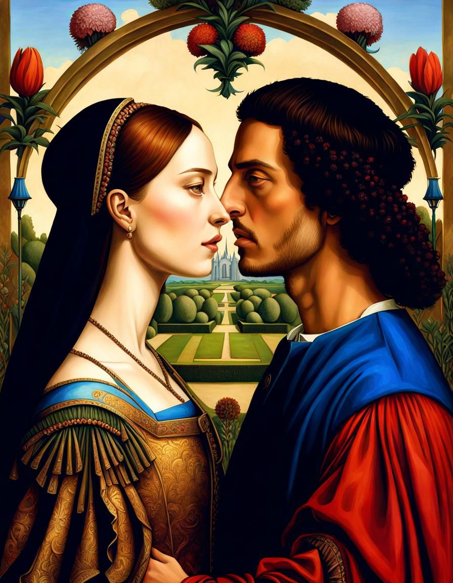 A Lovely Renaissance Couple VI - AI Generated Artwork - NightCafe Creator