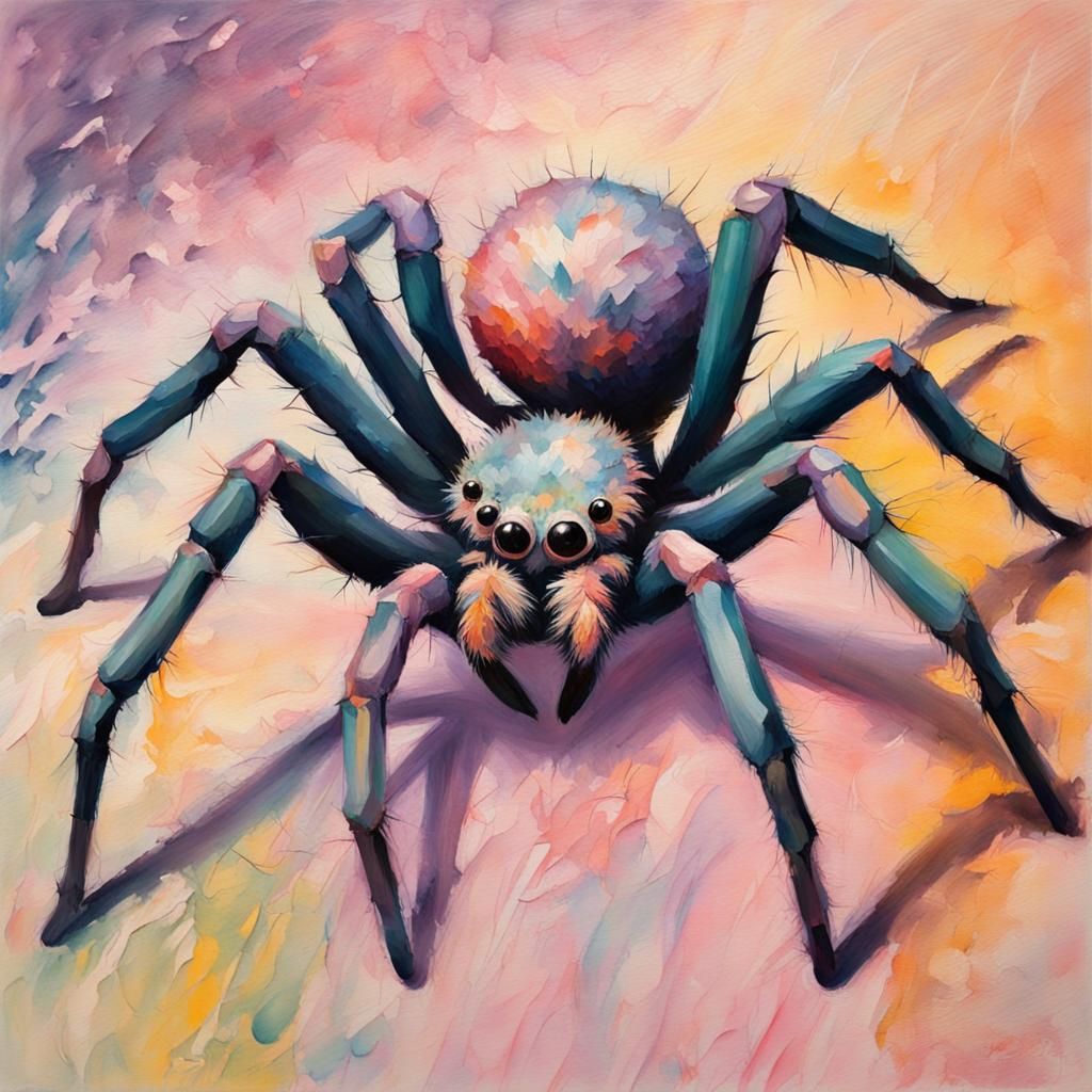 Pastel Spider - AI Generated Artwork - NightCafe Creator