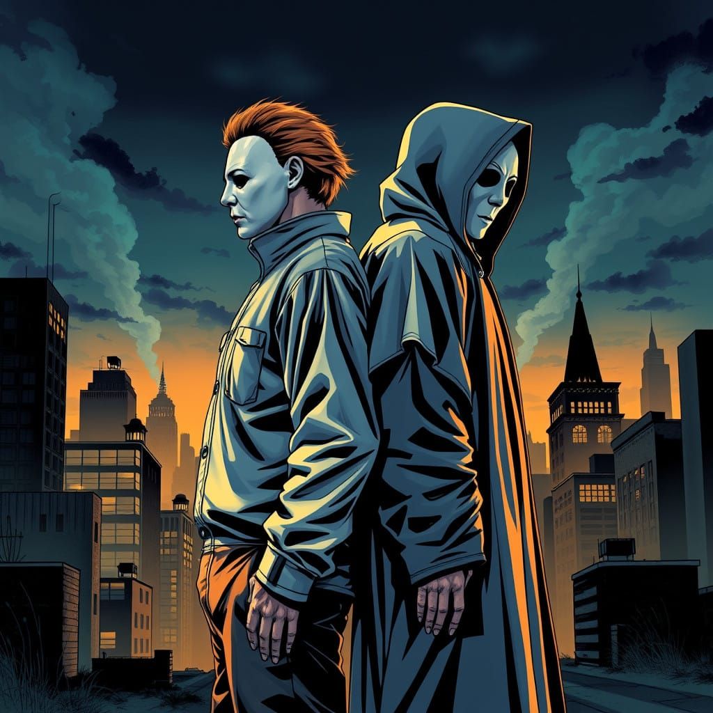 Michael Myers and Ghostface - Horror Icons Stand Tall in Dar...
