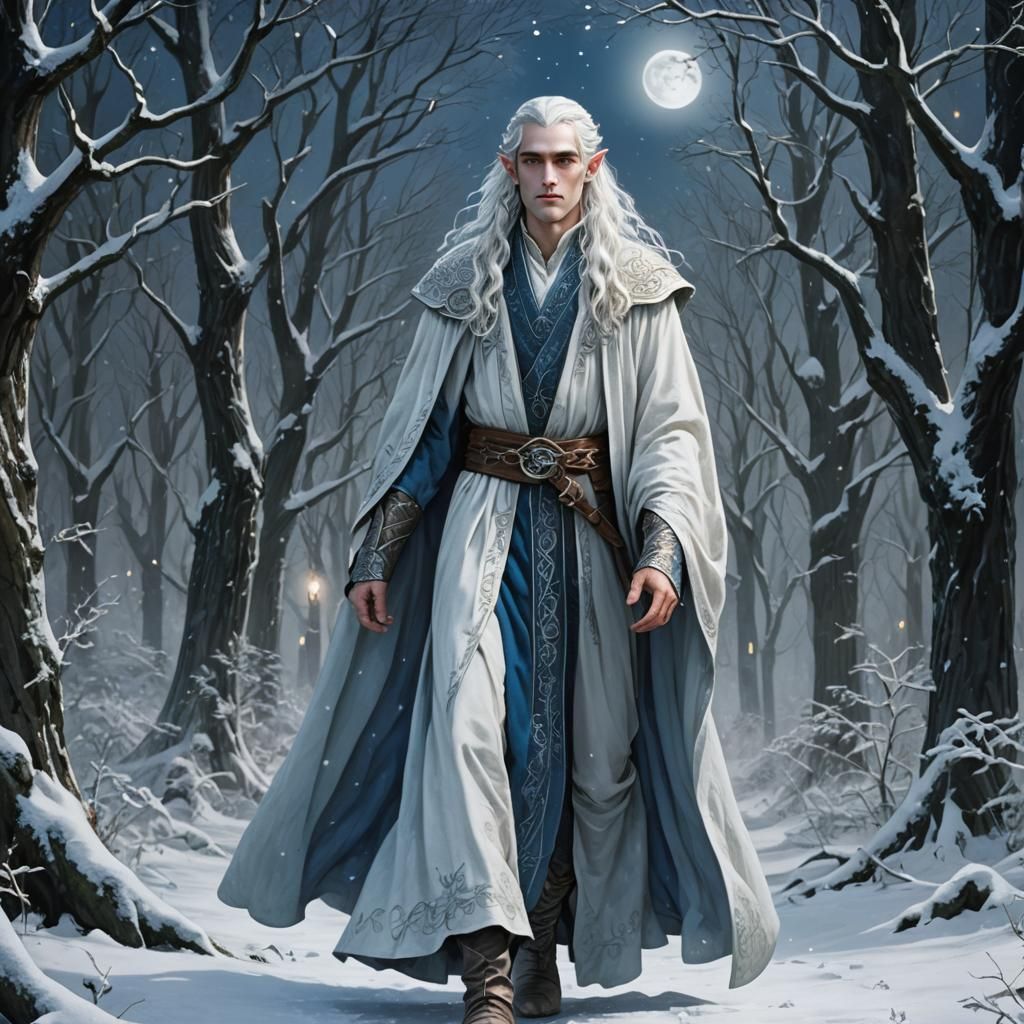 ️_Elven Prince of Winter_ ️ (I) - AI Generated Artwork - NightCafe Creator