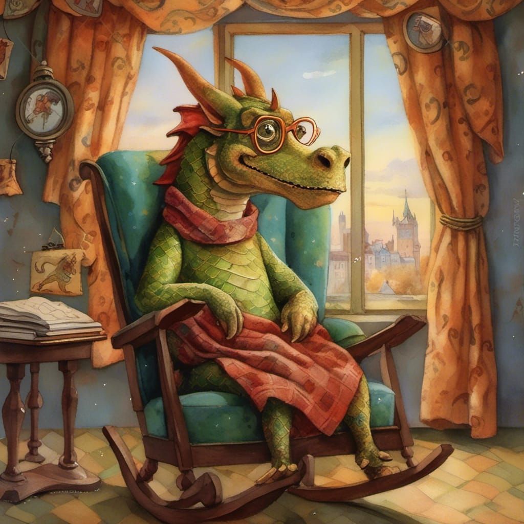 Retired dragon - AI Generated Artwork - NightCafe Creator
