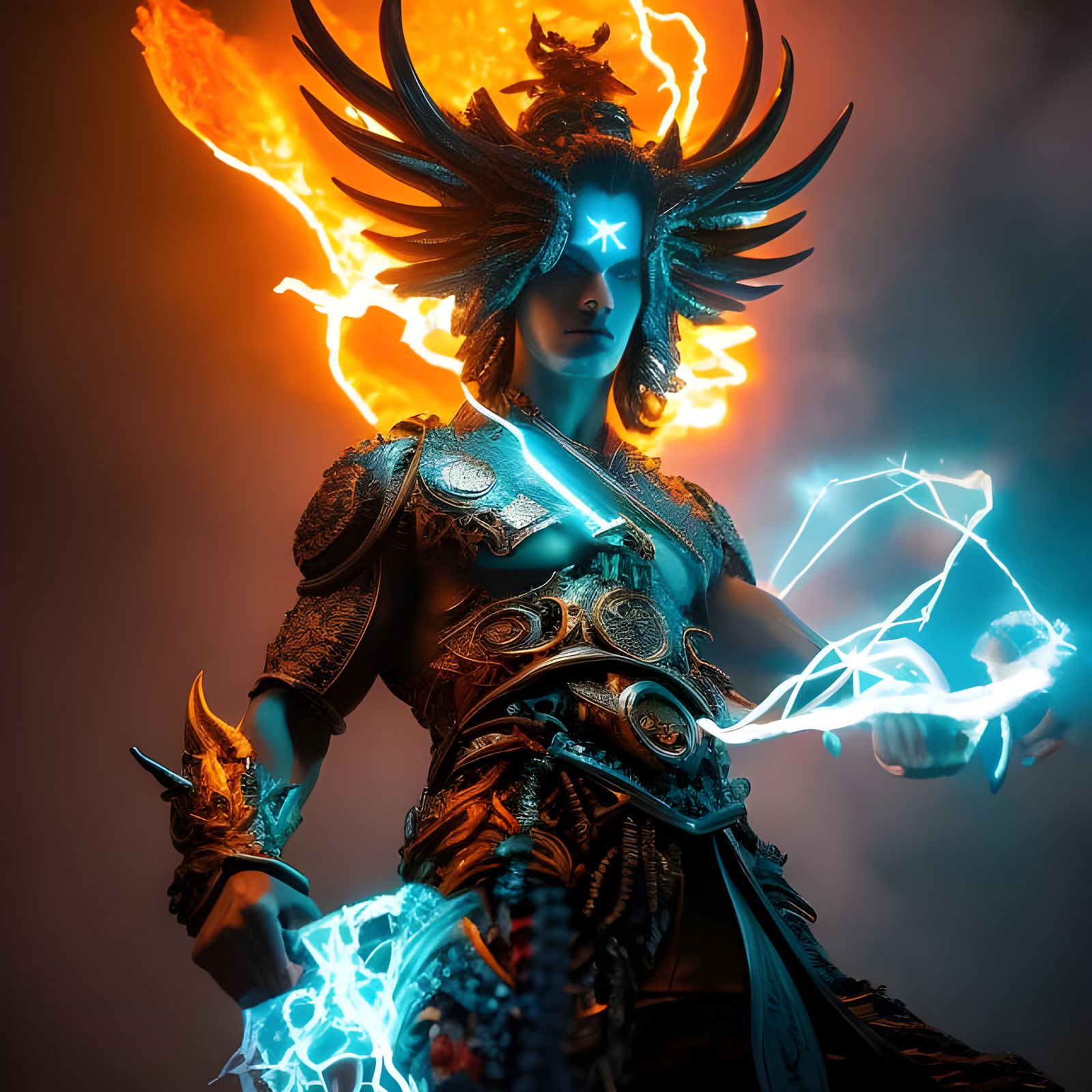 Elemental god - AI Generated Artwork - NightCafe Creator