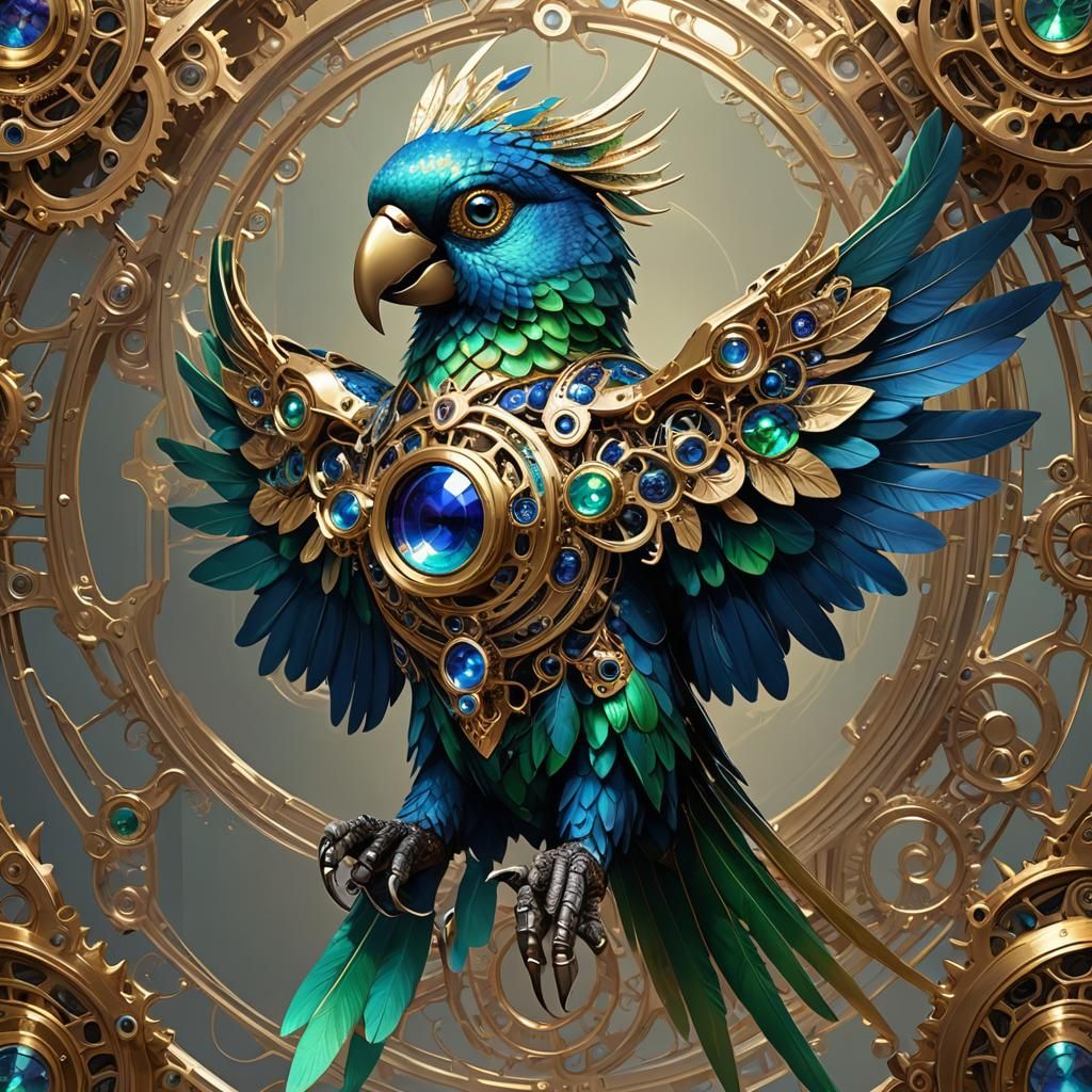 Cyber-Pet Parrot - AI Generated Artwork - NightCafe Creator