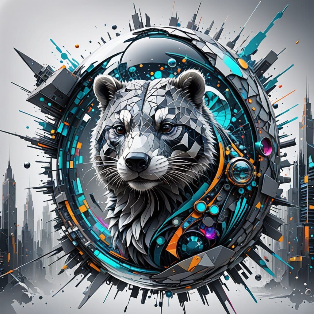 grey badger - grey badger