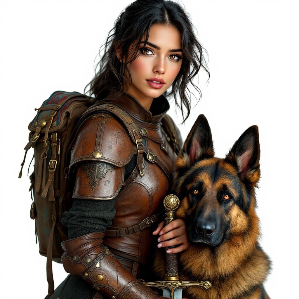 Female Beastmaster - Strong Hispanic Beastmaster Woman in In...