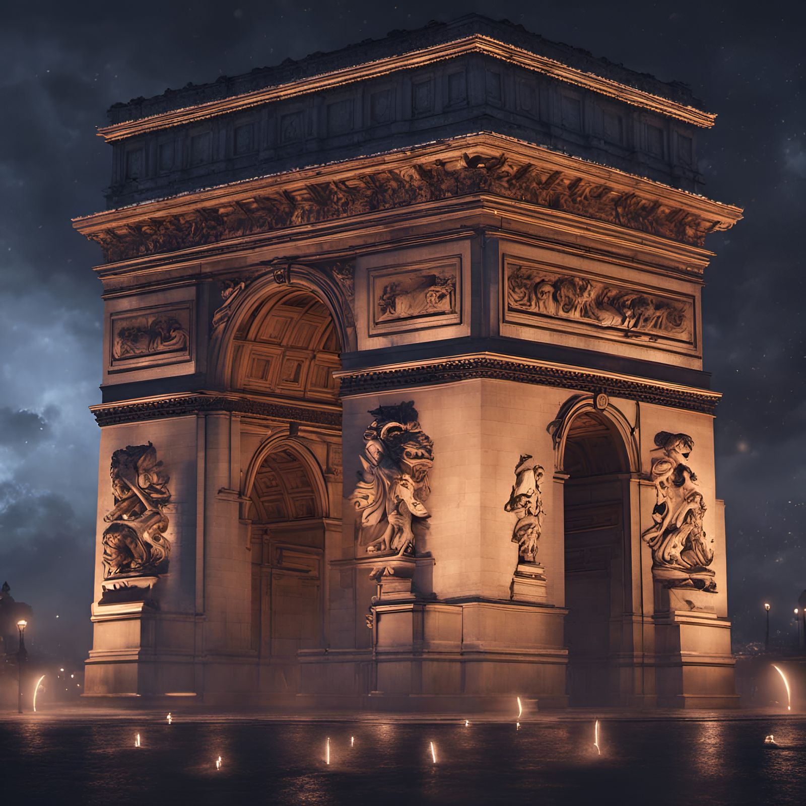 Arc de Triomphe - AI Generated Artwork - NightCafe Creator