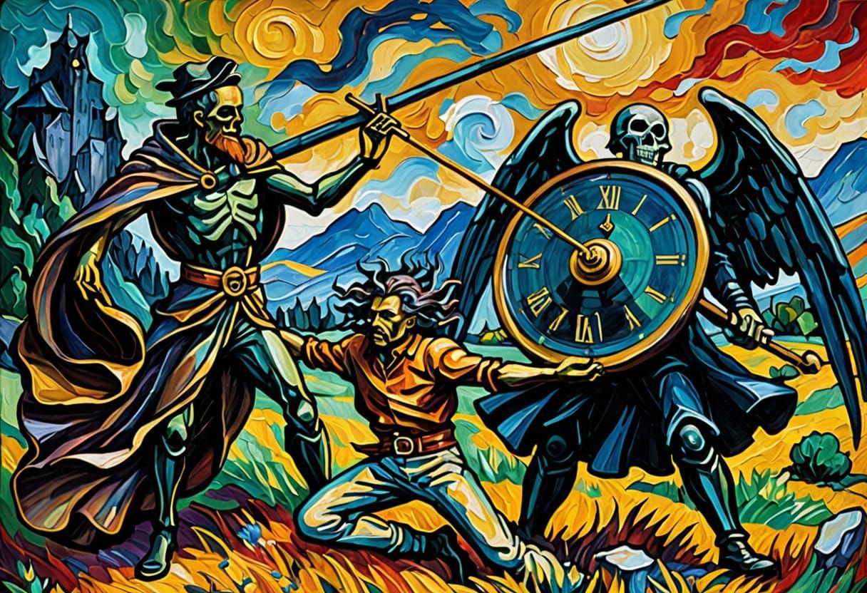 Ethereal Landscape of Mortality, Chance and Time i... - AI Art