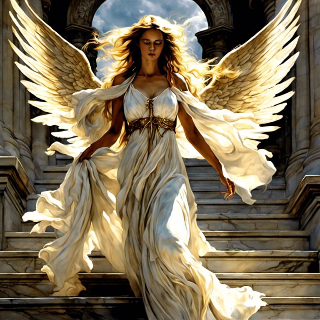 insanely beautiful angel large perfect majestic golden angel wings ...