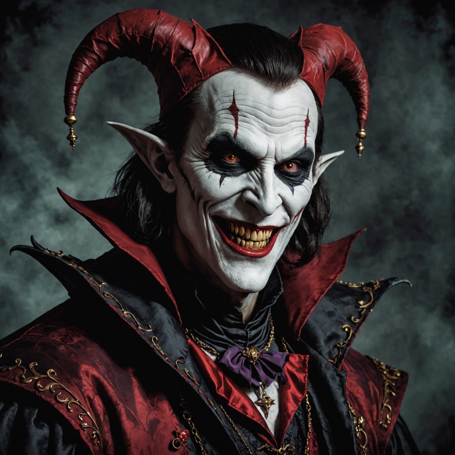 vampire jester - Mysterious Vampire Jester in the Shadows