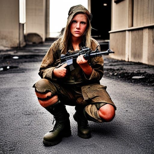 Freedom Fighter girl - AI Generated Artwork - NightCafe Creator