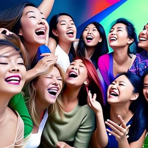 Celebrate the pure ecstasy of "Radiant Laughter"!!" Bursting happiness ...