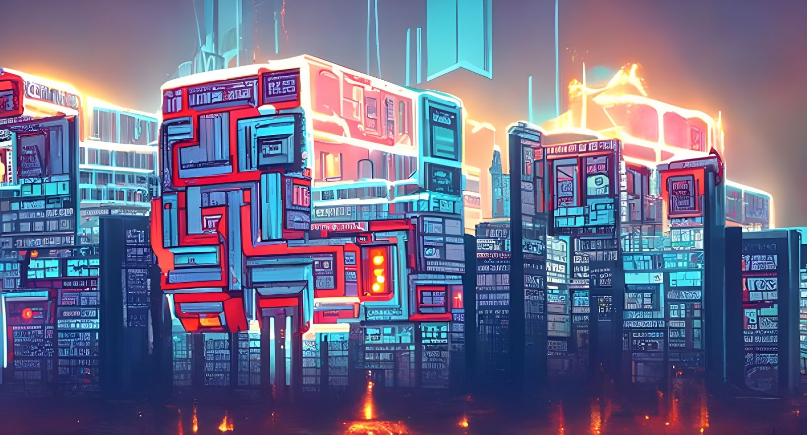 Superhypercube City - AI Generated Artwork - NightCafe Creator