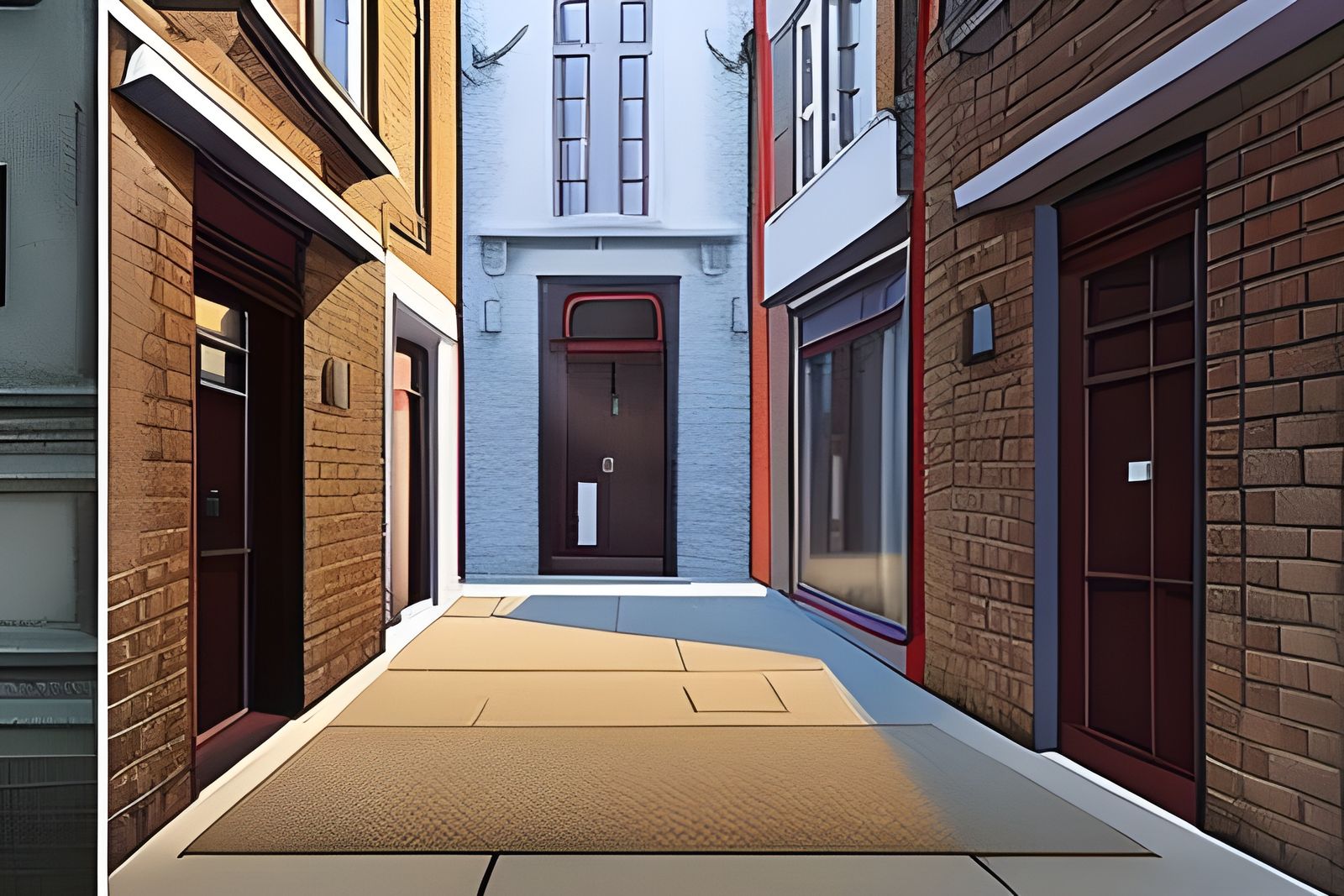 Cheerful English Alleyway - AI Generated Artwork - NightCafe Creator
