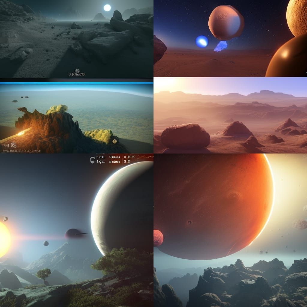 Two planets - AI Generated Artwork - NightCafe Creator