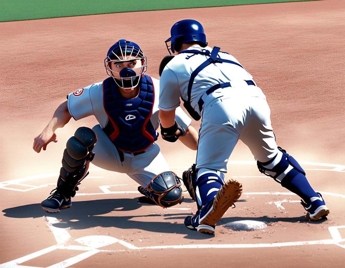 A scene from the baseball’s point of view as it hurtles towards the ...