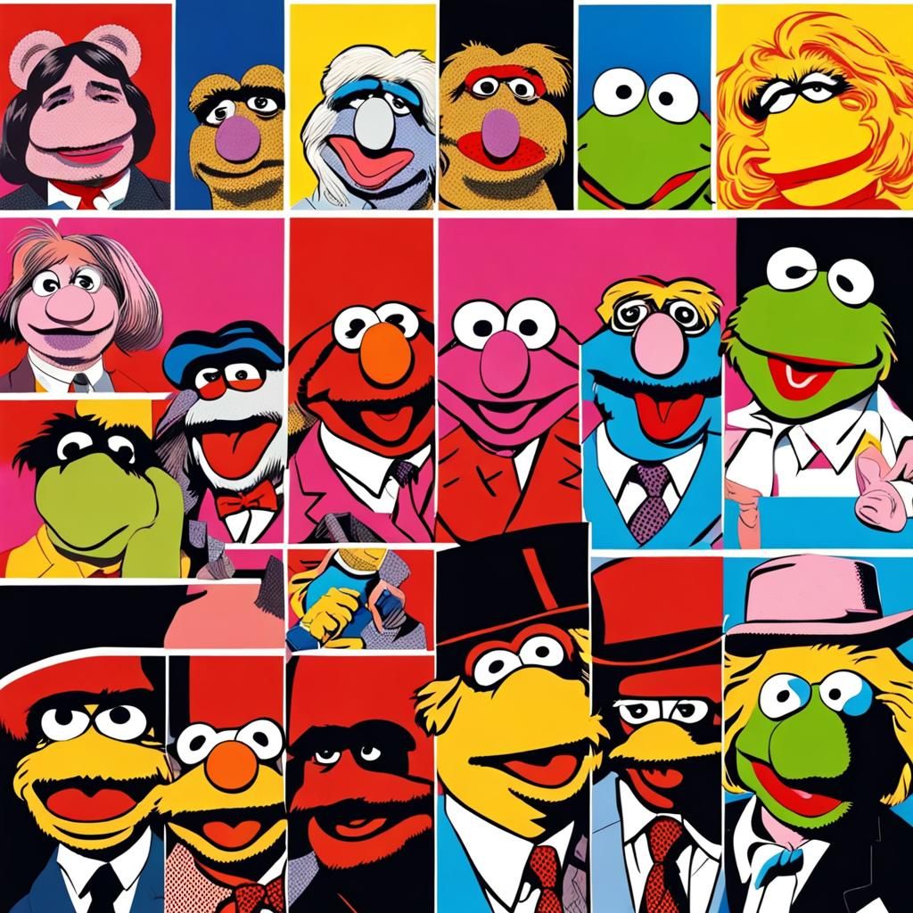 Pop Art muppets - AI Generated Artwork - NightCafe Creator