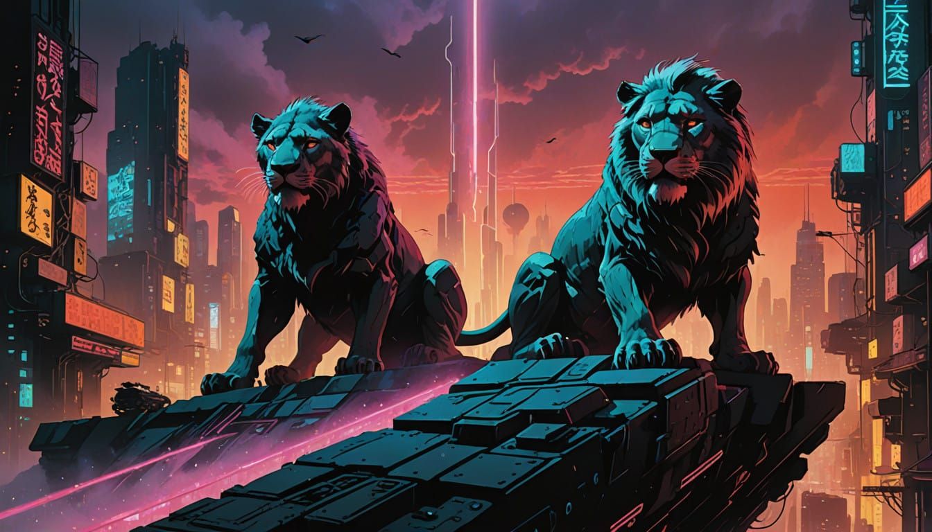 Mysterious DJ CYSTORM Triptych Artwork in Moody, A... - AI Art