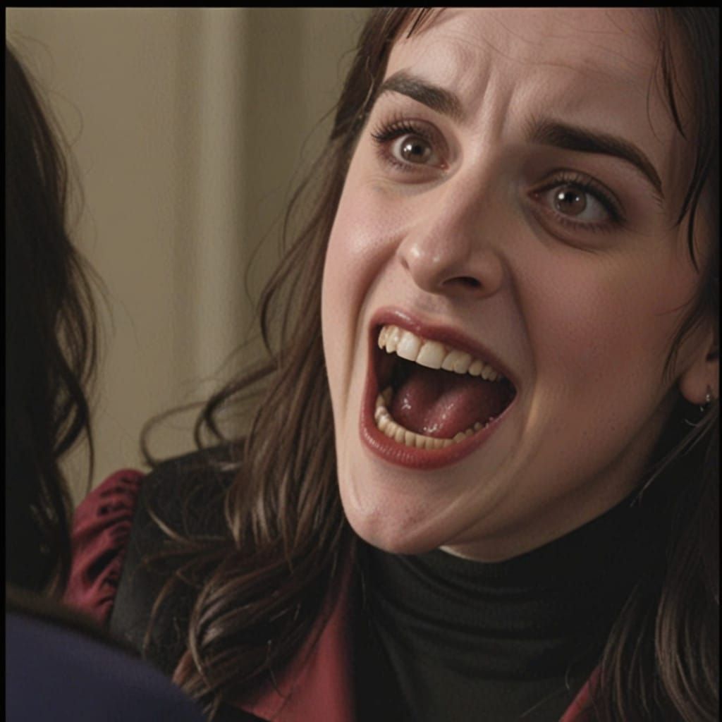 Girl Transformed as a Fierce Vampire - AI Art