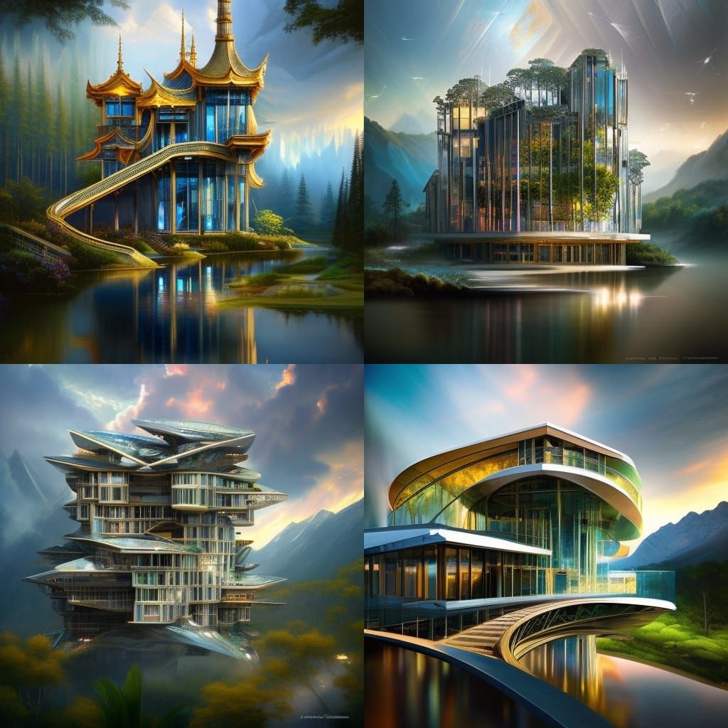 Modern architecture mountain series - AI Generated Artwork - NightCafe ...