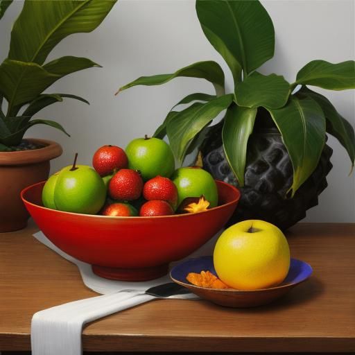 Bowl of fruit still life - AI Generated Artwork - NightCafe Creator