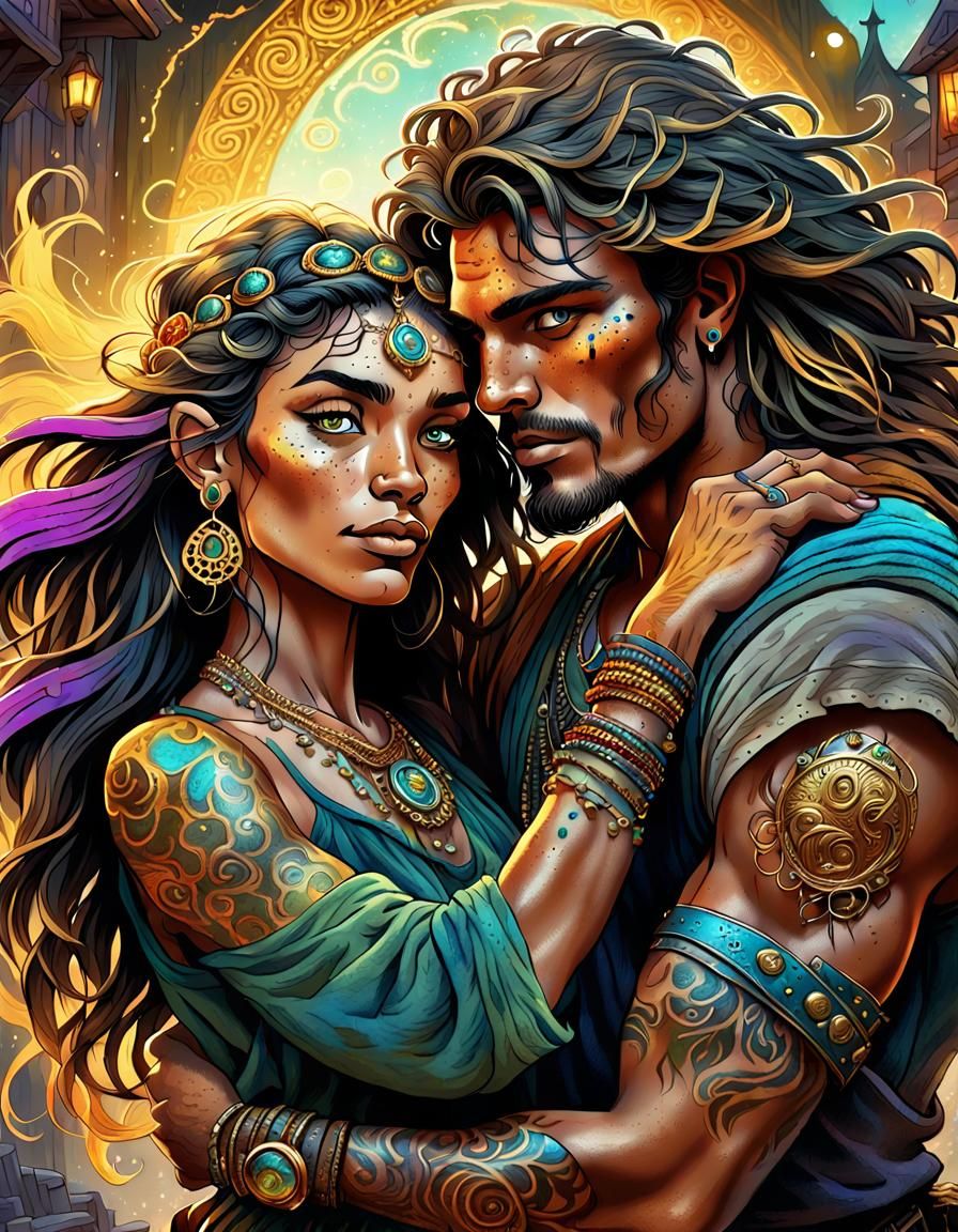 Gypsy Lovers. - AI Generated Artwork - NightCafe Creator
