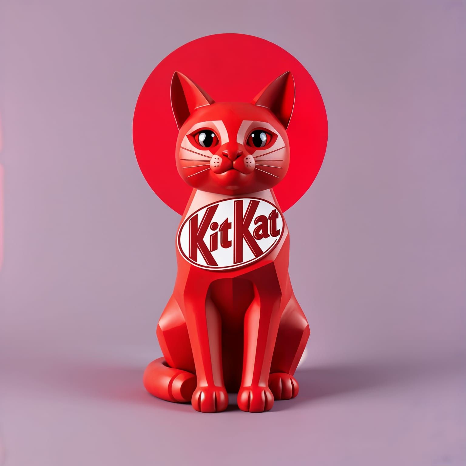Kit-Kat Cat - Pop Art Kit-Kat Cat in Triadic Colors