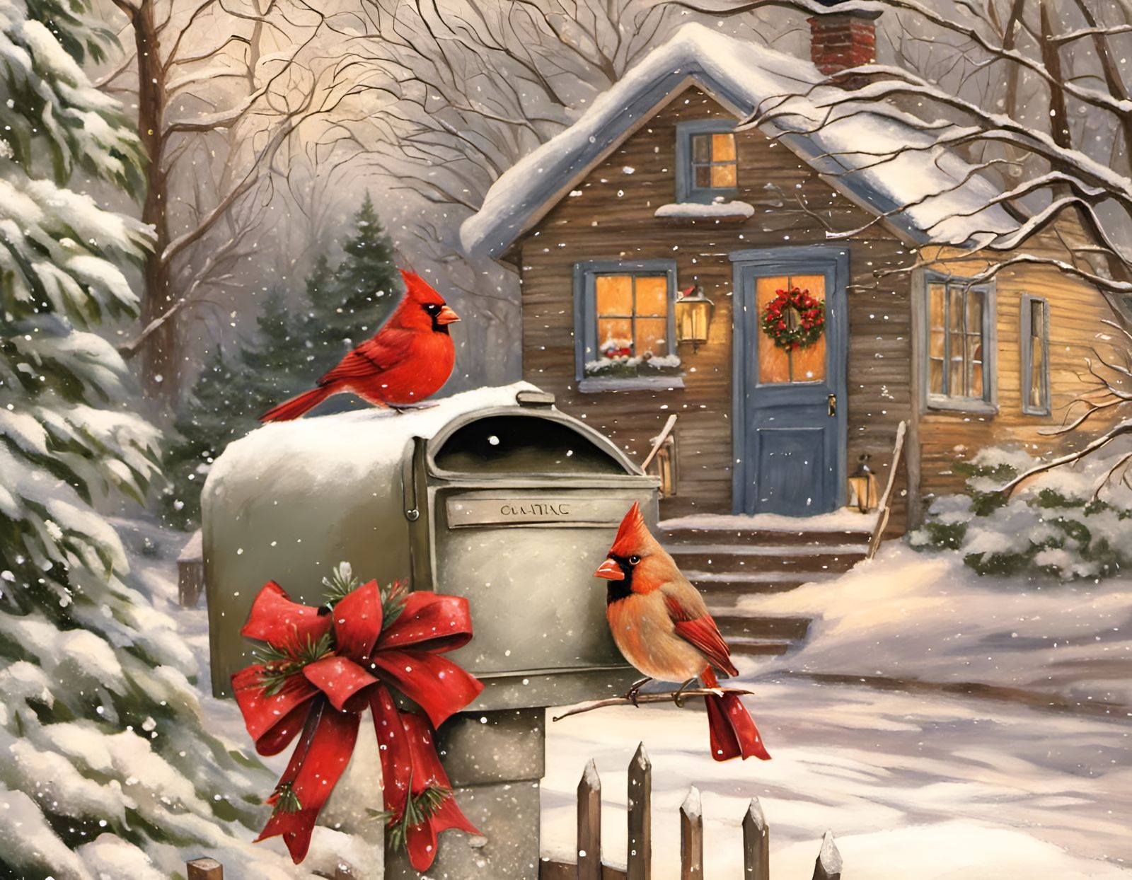 Cardinal cottage. - AI Generated Artwork - NightCafe Creator