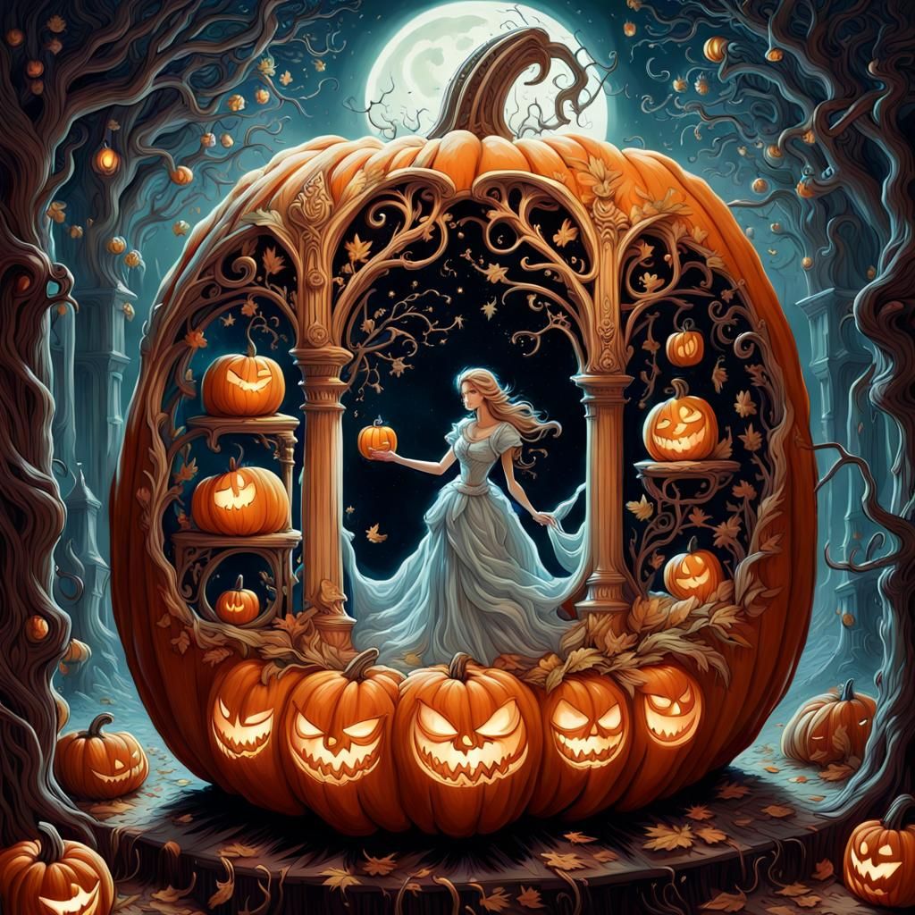 Pumpkin Thumbalina - AI Generated Artwork - NightCafe Creator