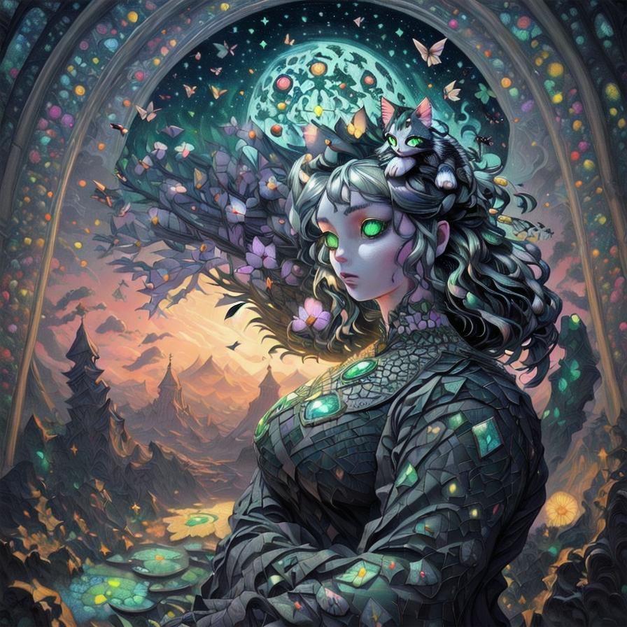 Kitten and butterflies - AI Generated Artwork - NightCafe Creator