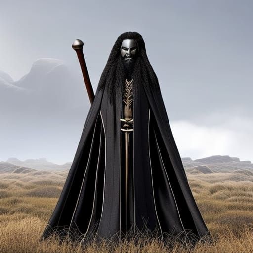 insane detail!!! black american wizard, dark skin, black-american man ...