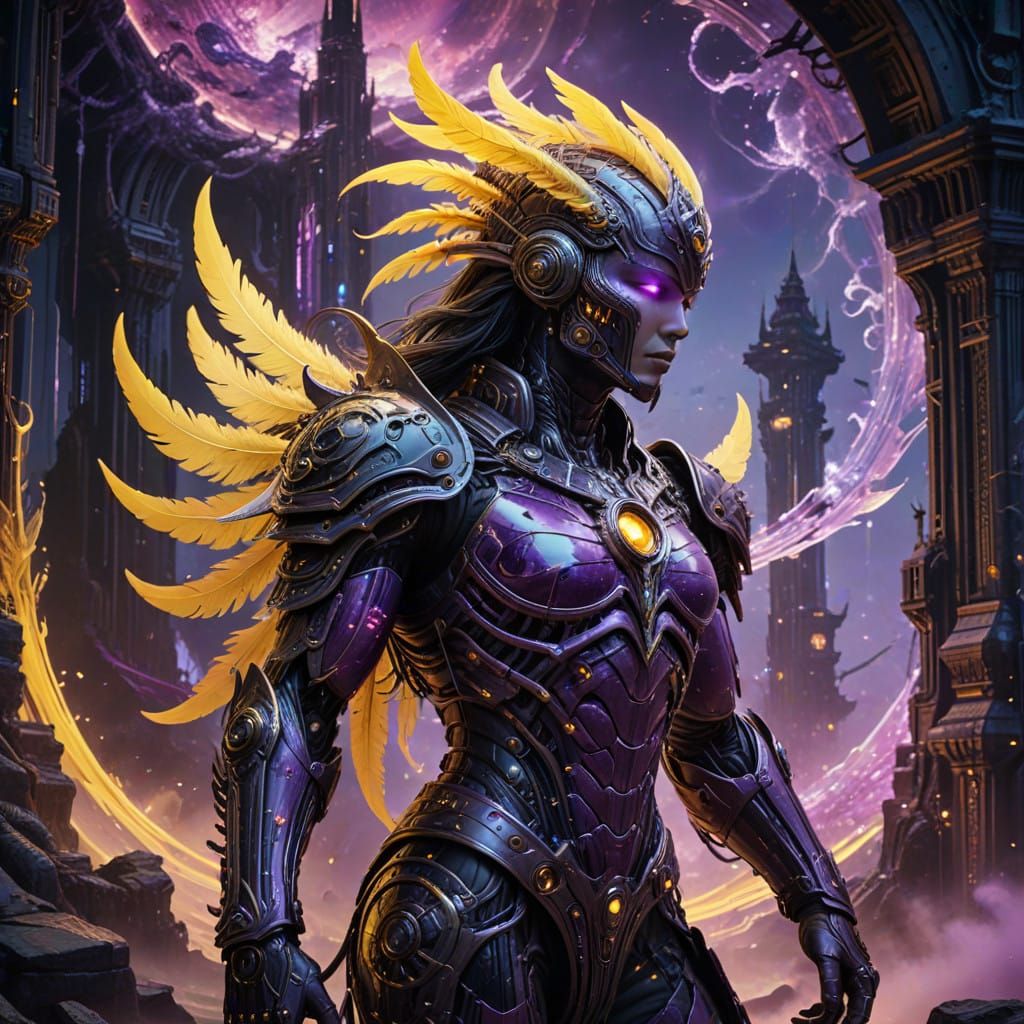 Surreal Astral Cityscape in Vibrant Aetherpunk Sty... - AI Art