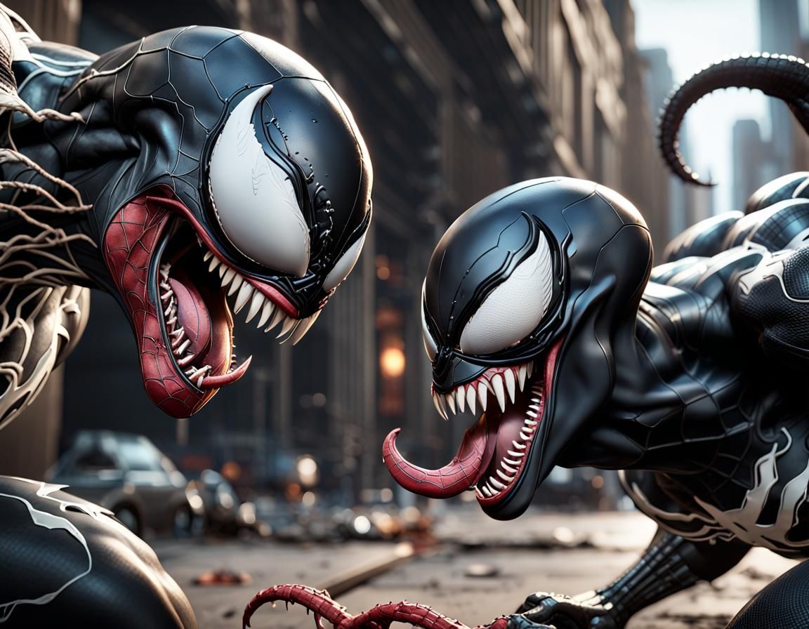 Venom vs Venom - AI Generated Artwork - NightCafe Creator