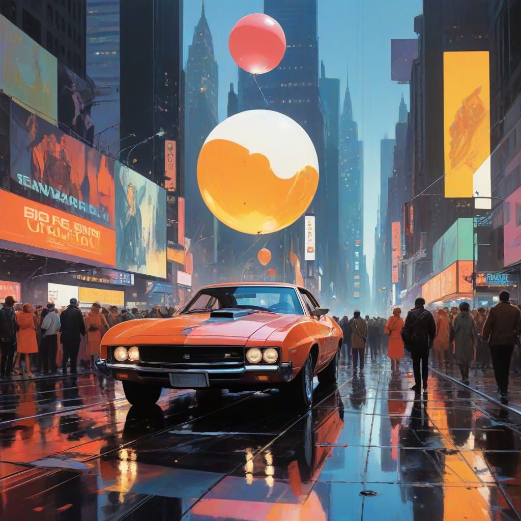 Vibrant New Year's Eve in Times Square - AI Art