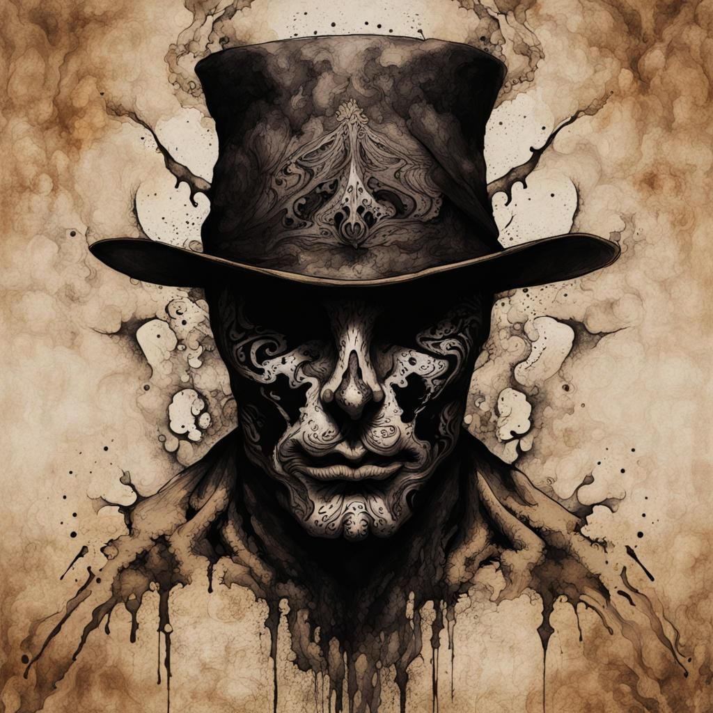 portrait man liquid ink - AI Generated Artwork - NightCafe Creator