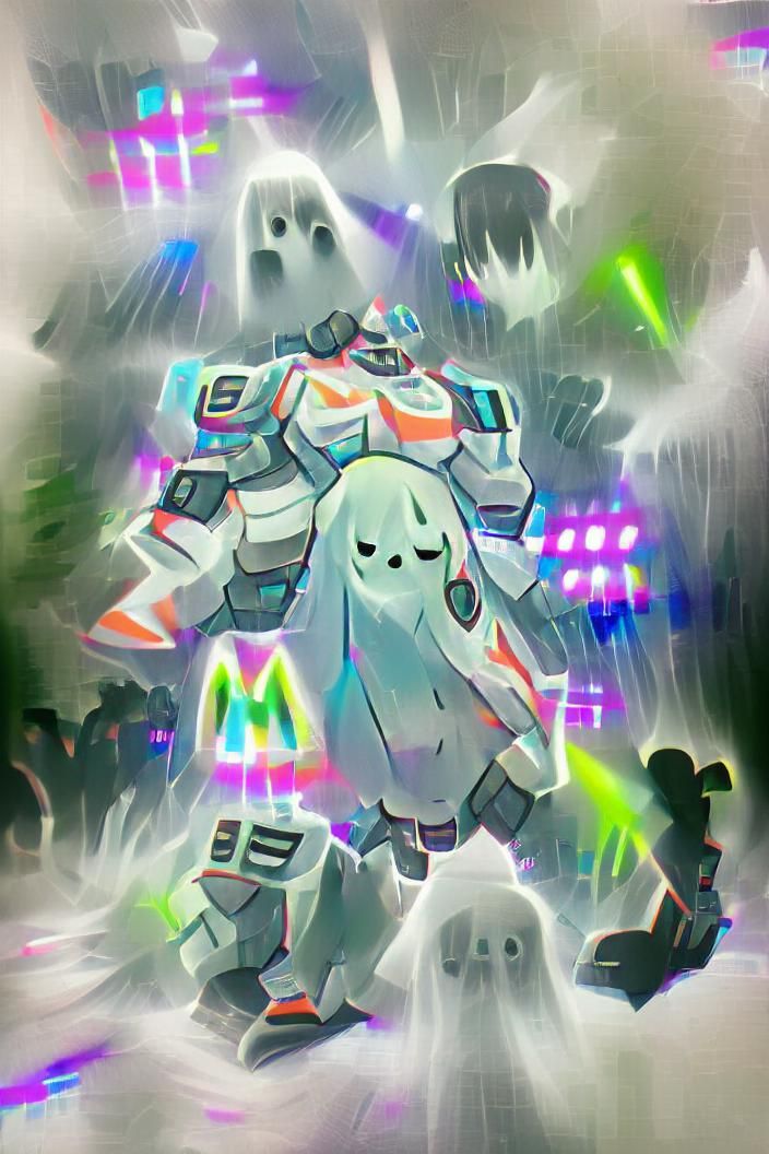 Mecha Ghost Rave - AI Generated Artwork - NightCafe Creator