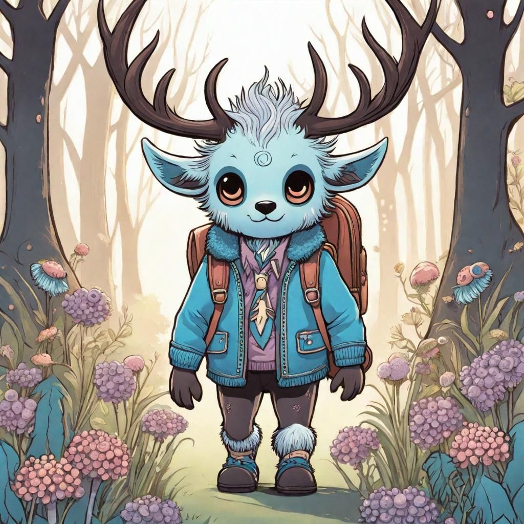 Wendi the Wendigo's First Day at School - AI Generated Artwork ...