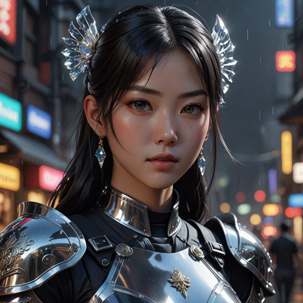 Asian-Inspired 3D Anime Portrait with Rogue Armor ... - AI Art