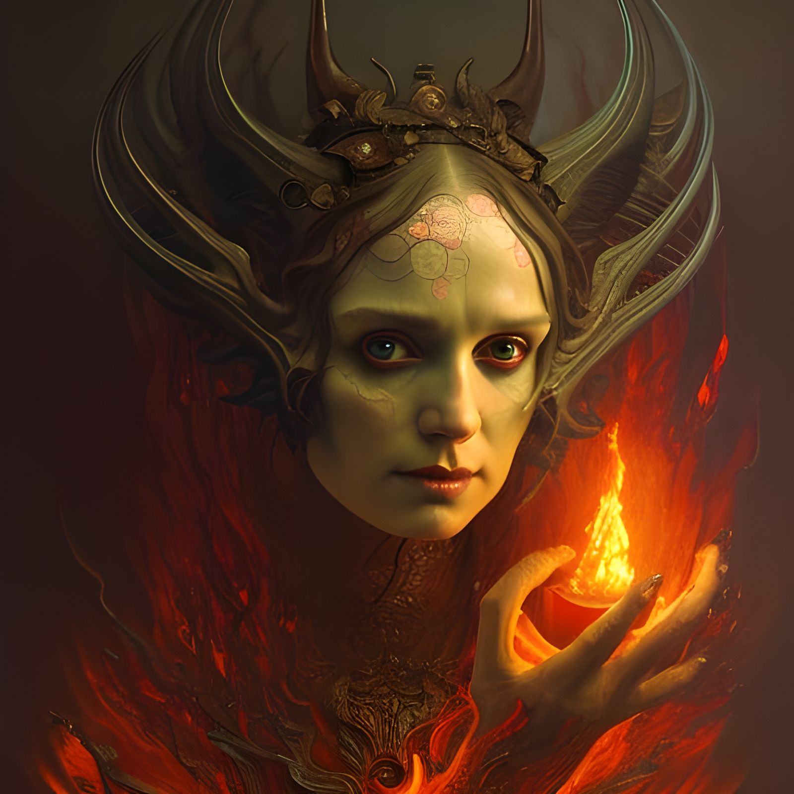 Insanely detailed photograph of An elaborate scary melting woman in ...