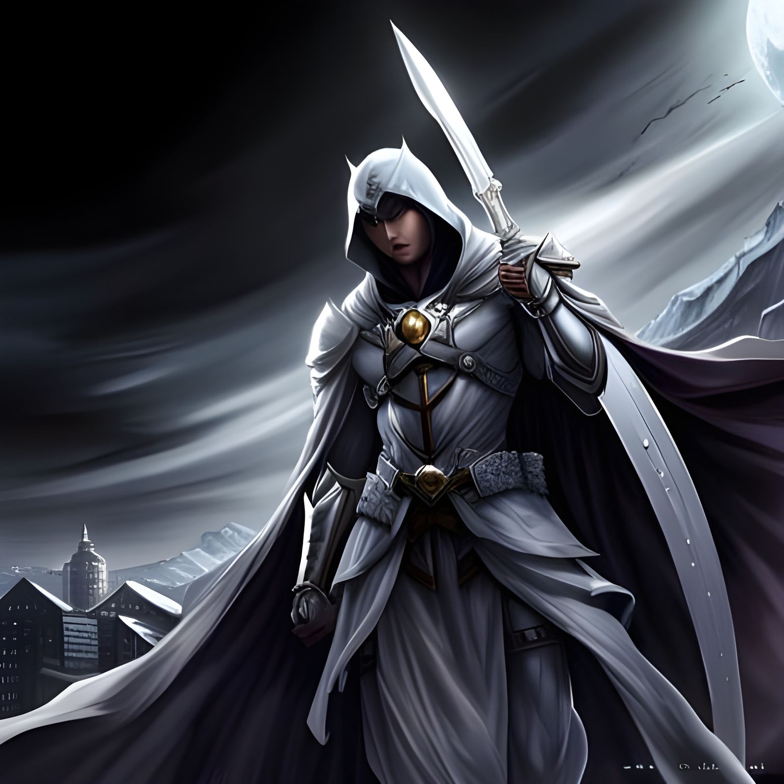 Moon Knight as a Reborn, and Twilight Domain Cleric. - AI Generated ...