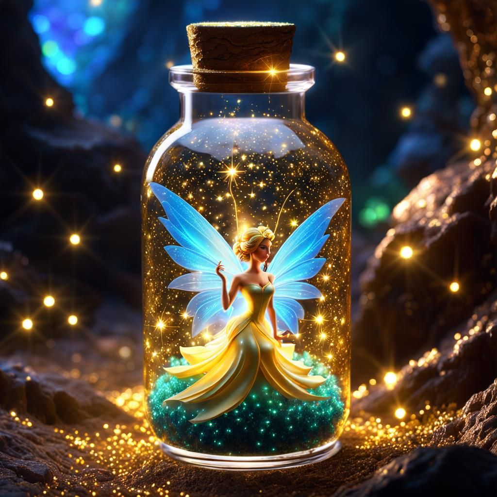 fairy in bottle - AI Generated Artwork - NightCafe Creator