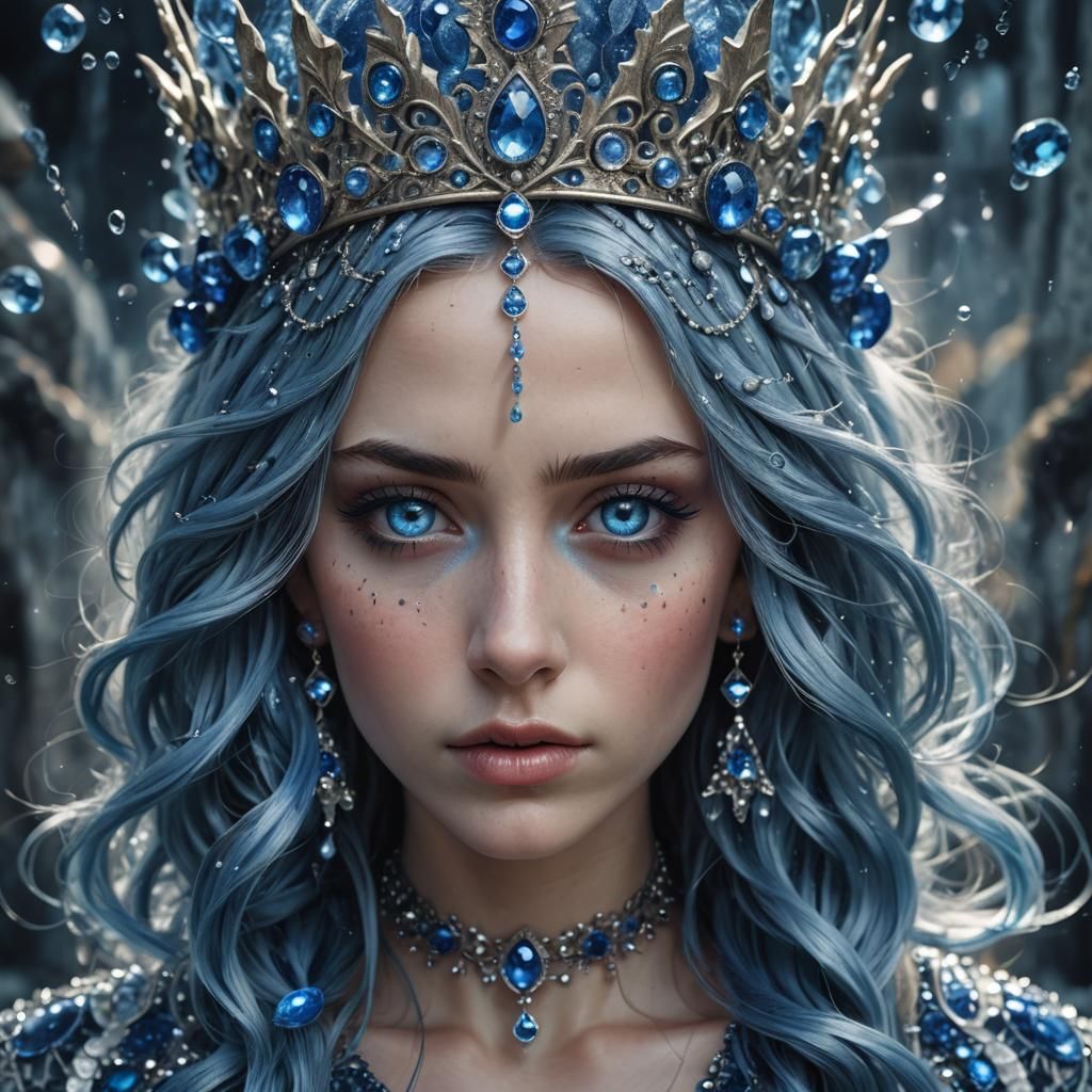 𖤓 Blue Tears 𖤓 - AI Generated Artwork - NightCafe Creator