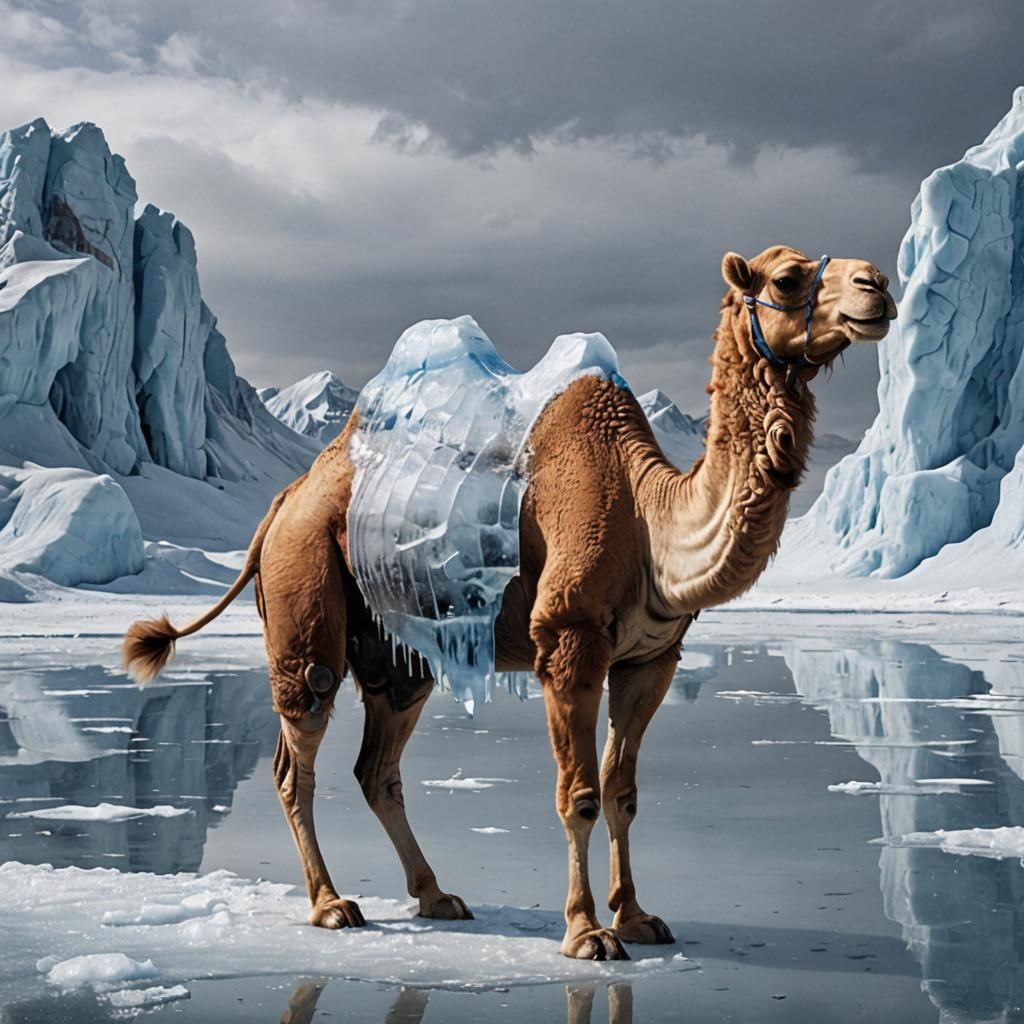Ice Camel - AI Generated Artwork - NightCafe Creator