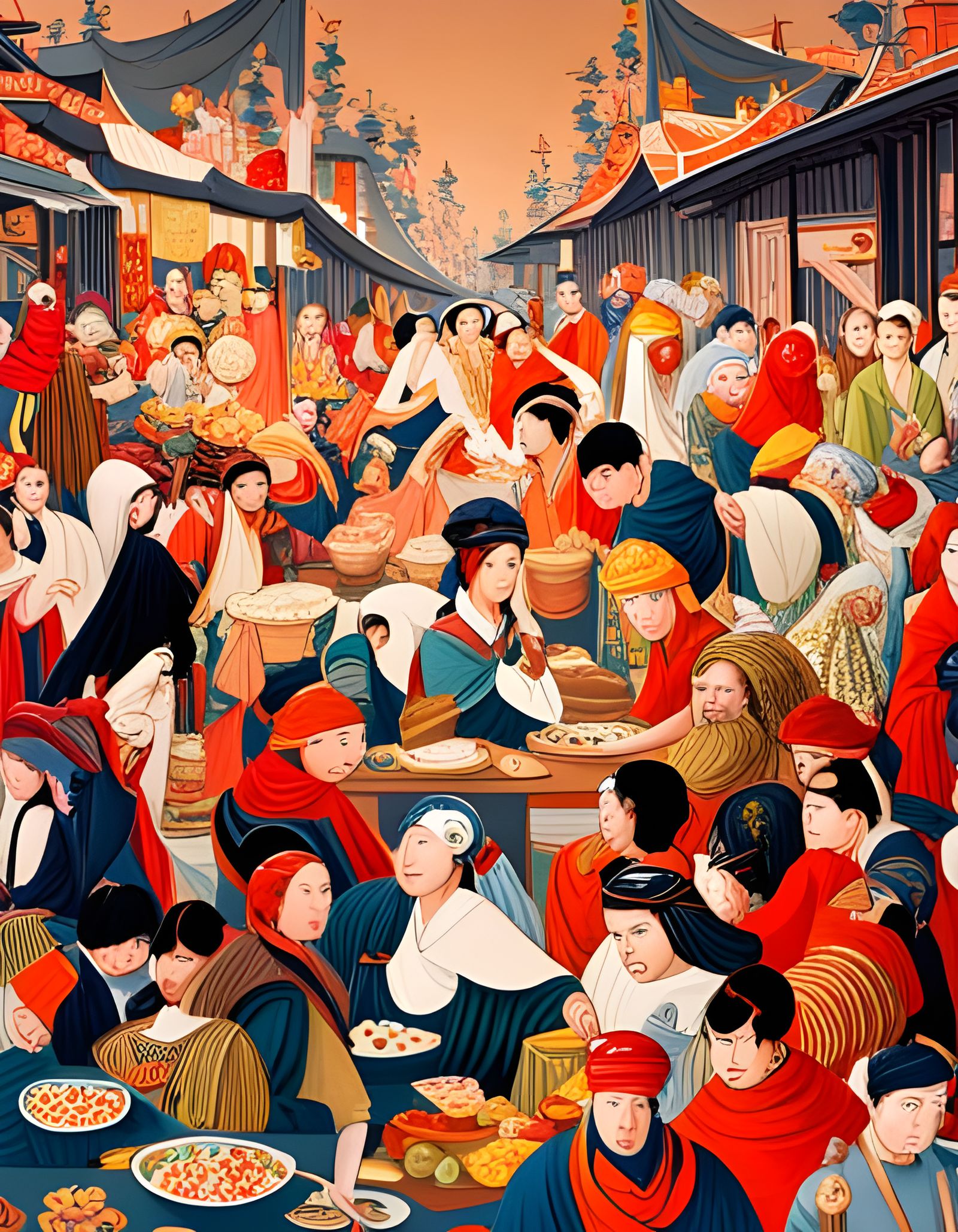 Medieval Japanese Festivities - AI Generated Artwork - NightCafe Creator