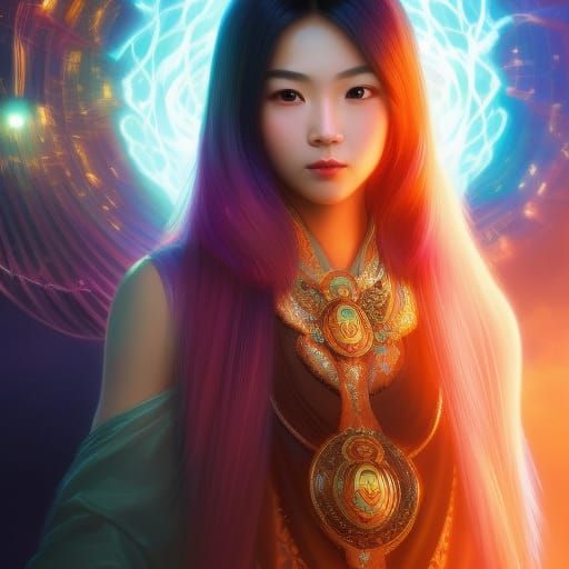 Female Mage Portrait - AI Generated Artwork - NightCafe Creator