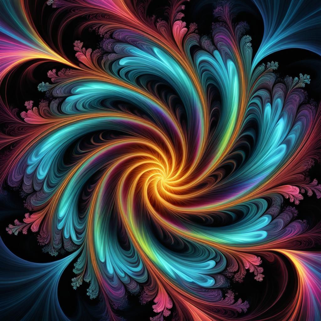 waterspout lilly fractal algorithm colors swirling in the air like a happy fractal in a whirling ...