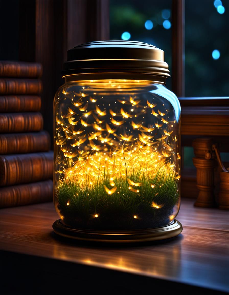 fireflies lamp - AI Generated Artwork - NightCafe Creator