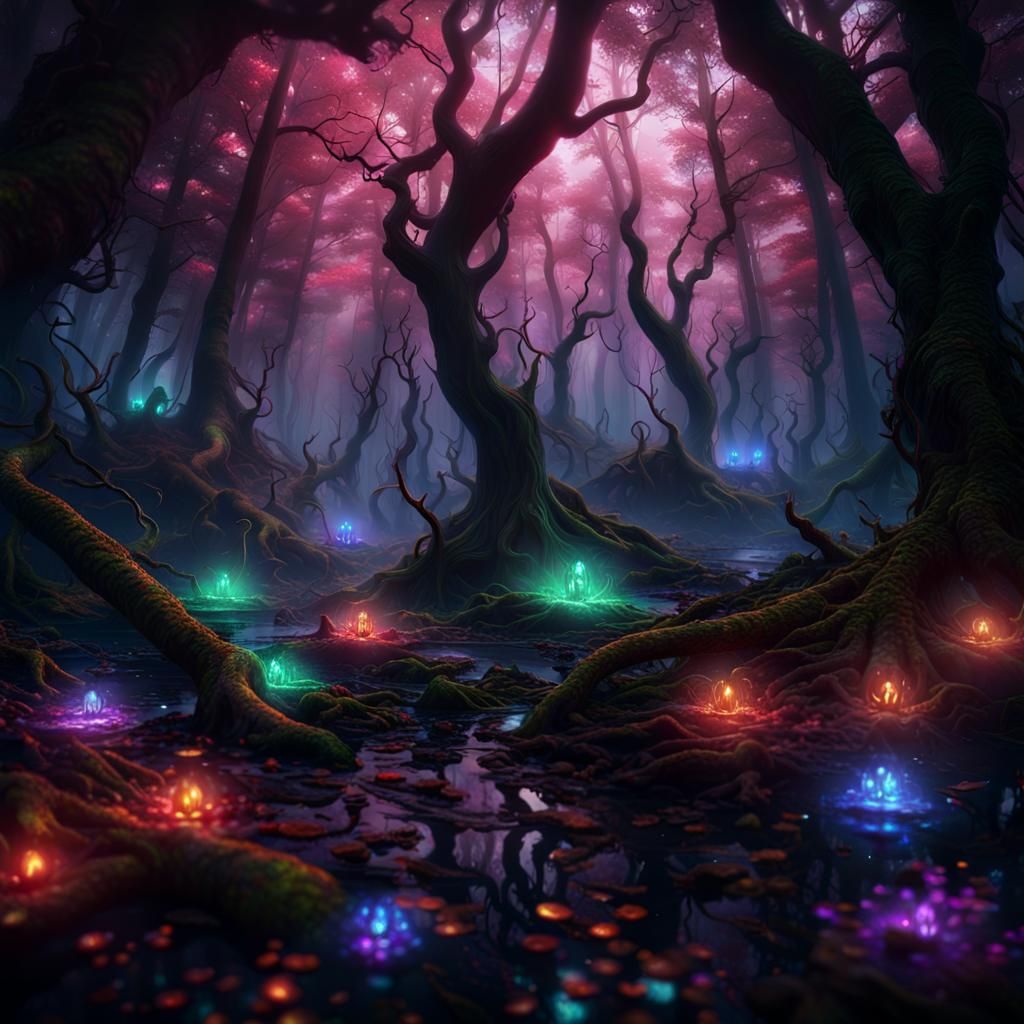 Magical forest - AI Generated Artwork - NightCafe Creator