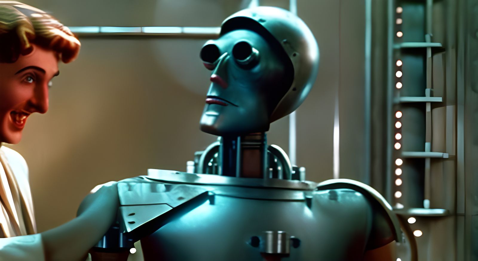 In Fritz Lang's Metropolis, Rotwang, the mad scientist, laughs ...