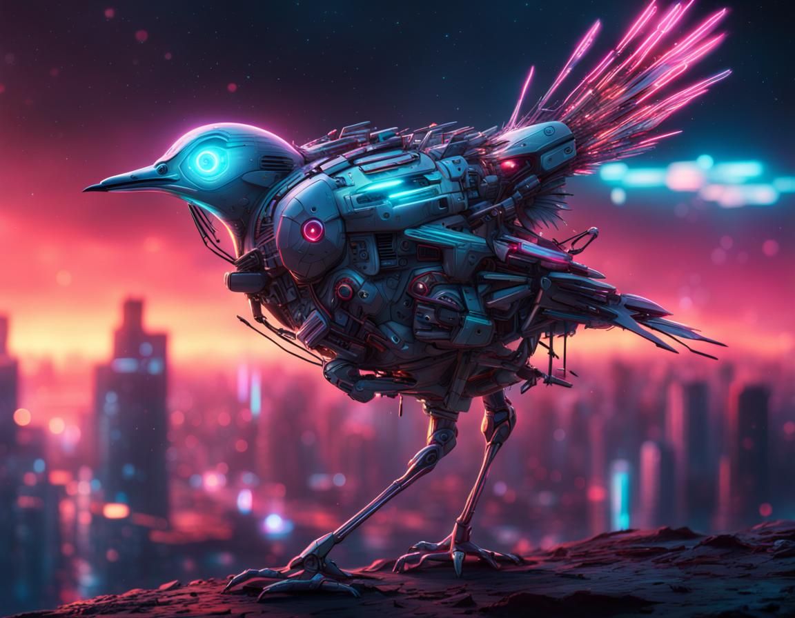intergalactic cyborg bird - AI Generated Artwork - NightCafe Creator