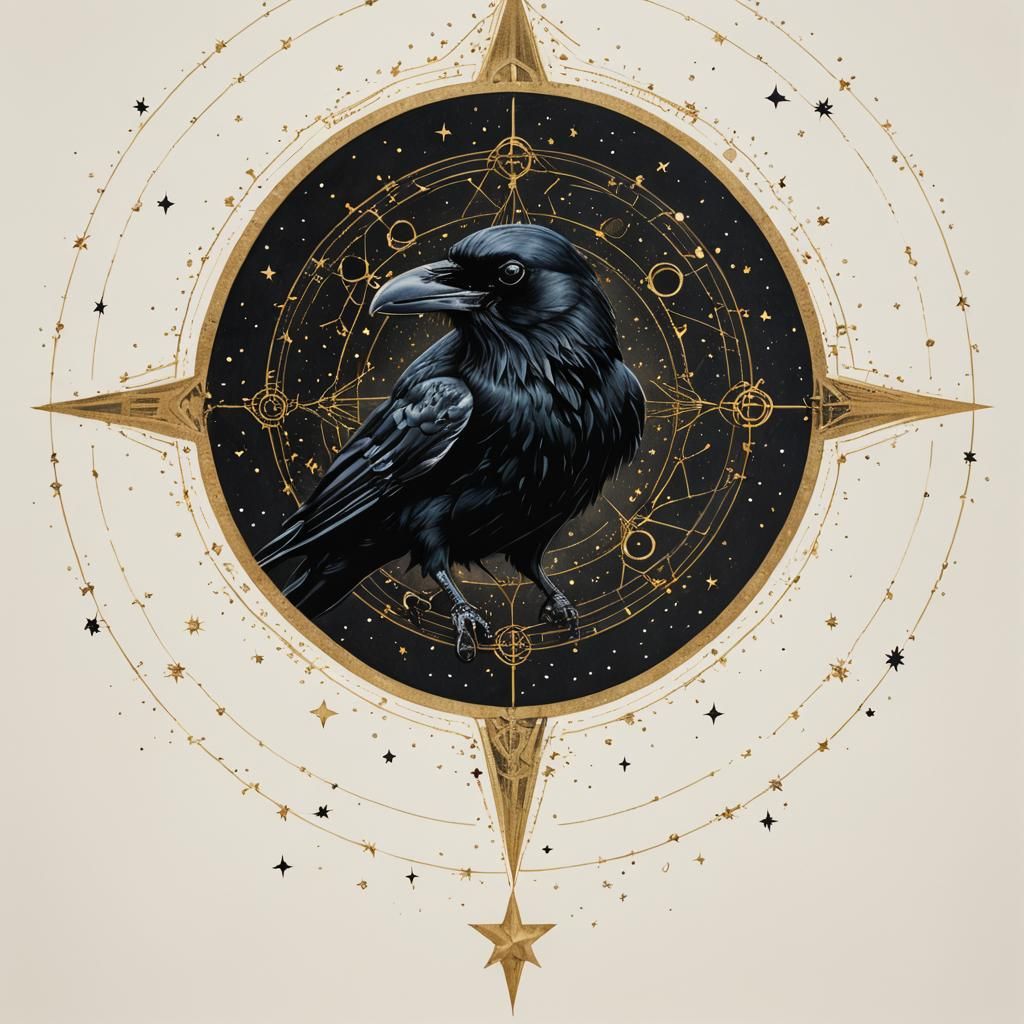 Crow Compass - AI Generated Artwork - NightCafe Creator